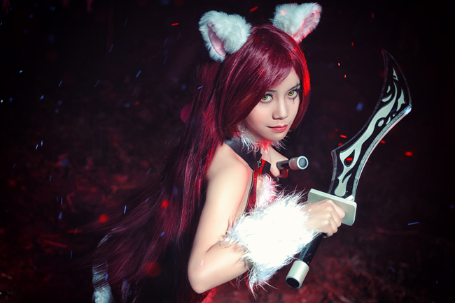 LOL英雄联盟 暗夜猫女 卡特琳娜cos_动漫新闻_动漫论坛_动漫美图_幻之羁绊动漫网